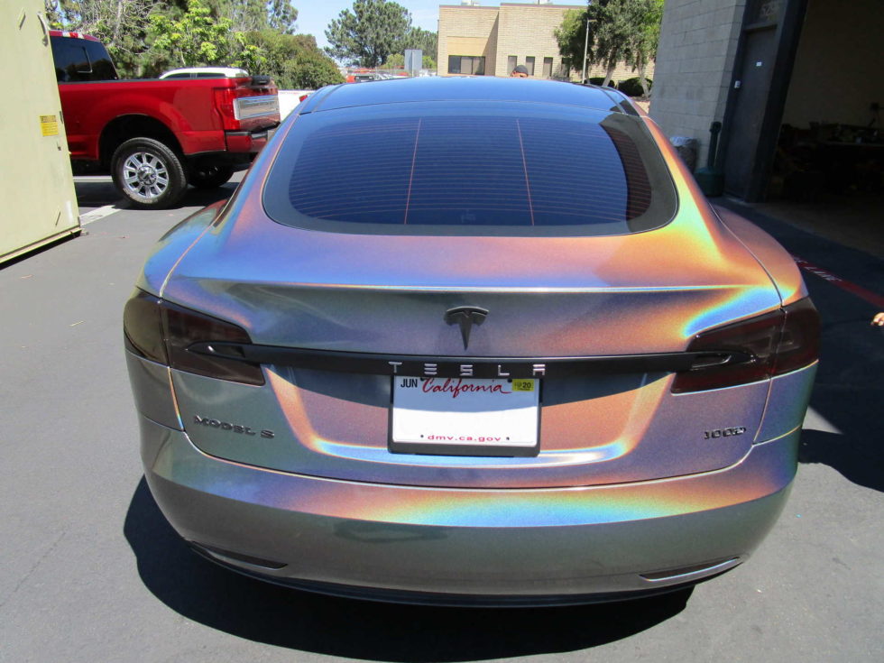 Tesla Model S Rainbow Chrome Color Flip - San Diego Vinyl Wrap & San ...
